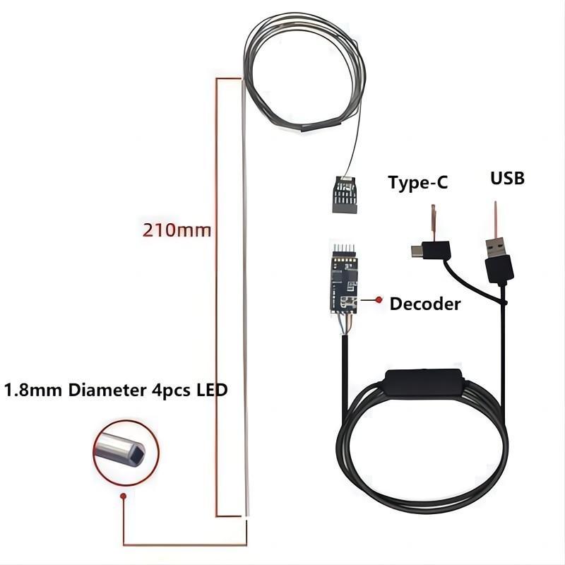 1.8mm OV6946 Endoscope Module USB Decoder Industrial Medical