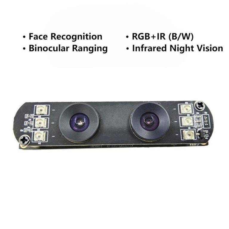 2MP Binocular RGB+IR Camera Module Face Recognition WDR